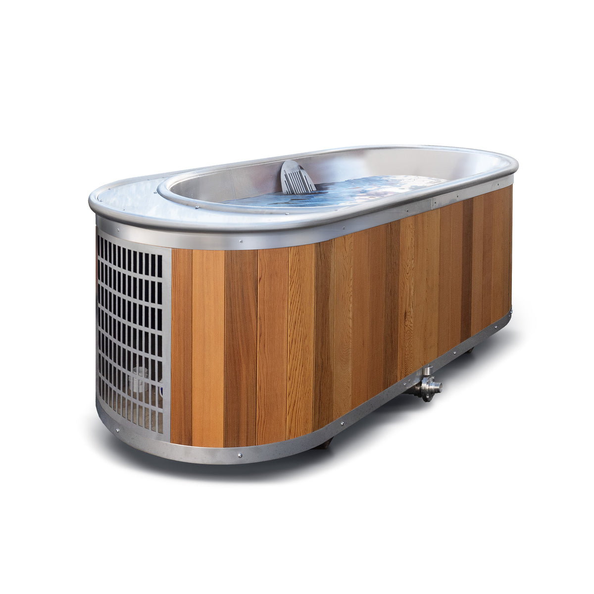 iSteel Stainless Steel and Cedar Outdoor Ice Baths