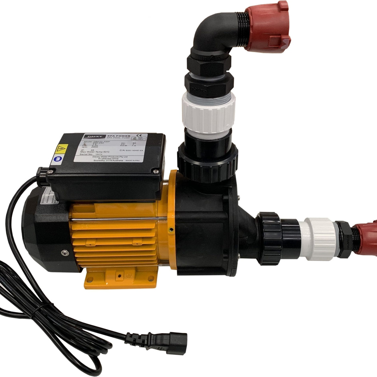Davey Water Circulation Pump inc Fittings for Compact Chillers - iCoolsport
